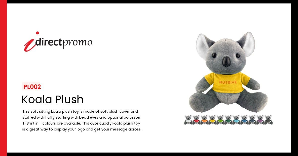 Koala Plush IDirectPromo - Custom Promotional Products and Corporate ...