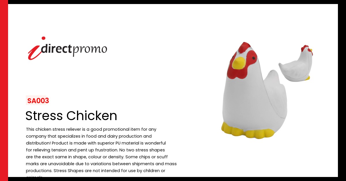 Stress Chicken IDirectPromo - Custom Promotional Products and Corporate ...