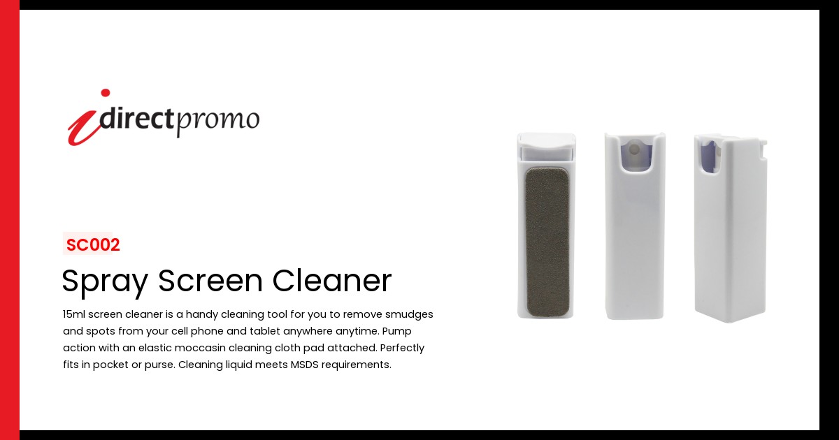 Spray Screen Cleaner IDirectPromo - Custom Promotional Products and ...