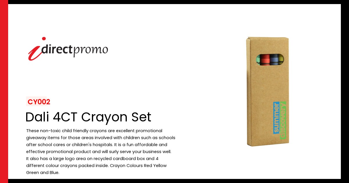 Dali 4CT Crayon Set IDirectPromo - Custom Promotional Products and ...