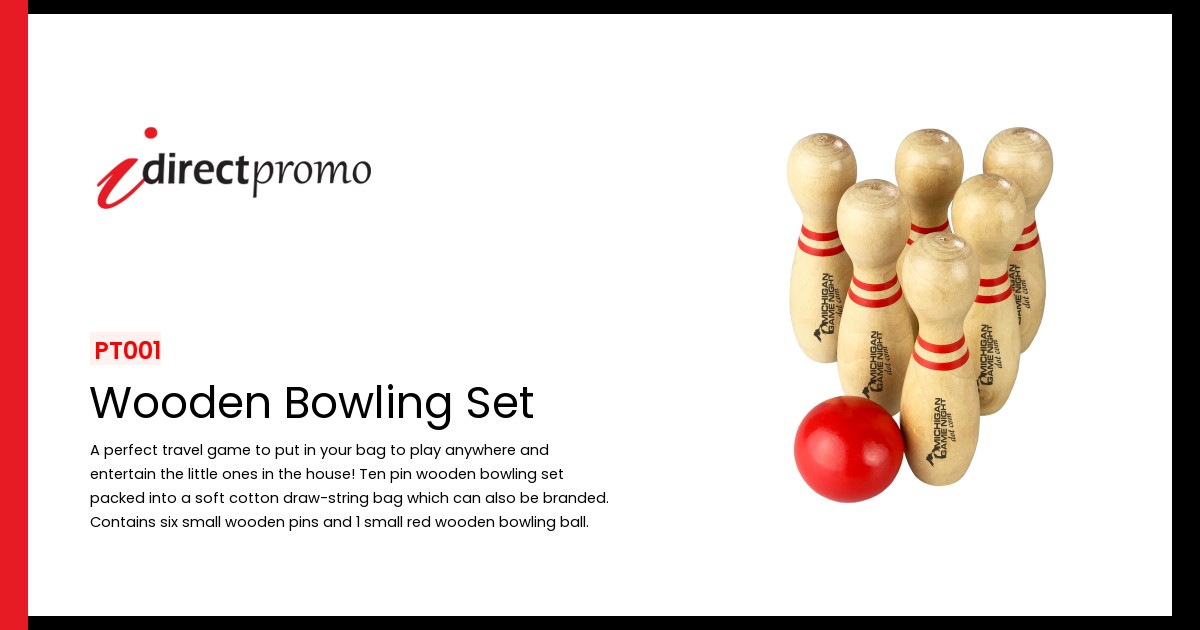 Wooden Bowling Set IDirectPromo - Custom Promotional Products and ...