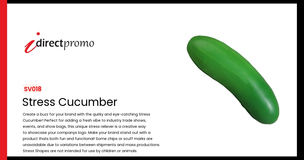 Stress Cucumber IDirectPromo - Custom Promotional Products and ...