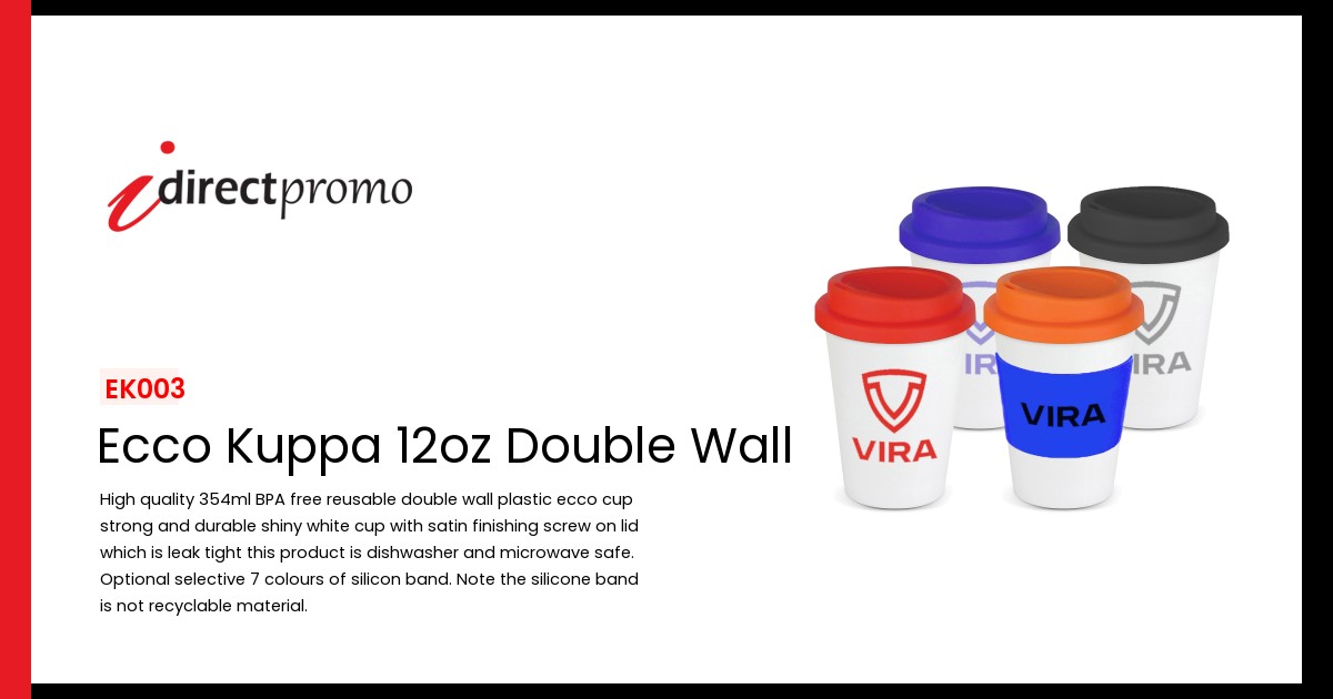 Ecco Kuppa 12oz Double Wall IDirectPromo - Custom Promotional Products ...